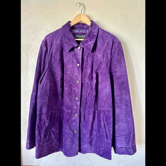 Bernardo | Jackets & Coats | Genuine Suede Vintage Jacket Cool Grape ...
